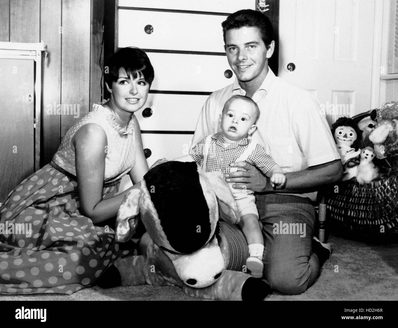 Peter Brown, right, with his second wife, actress Sandy Edmundson, and ...