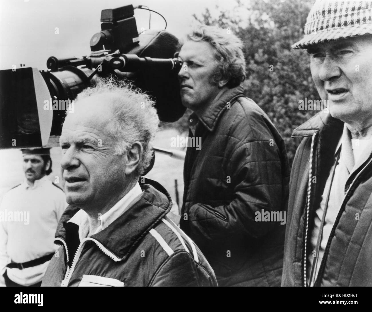 Peter Brook (left), Cinematographer Gilbert Taylor (far right), on ...