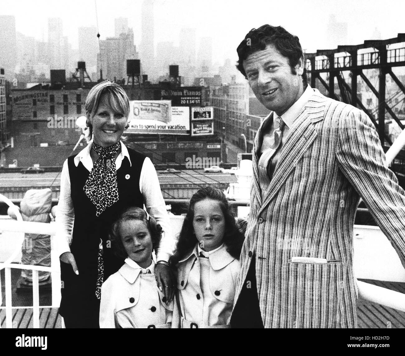 Petula Clark, left, with her husband, Claude Wolff, and their daughters ...