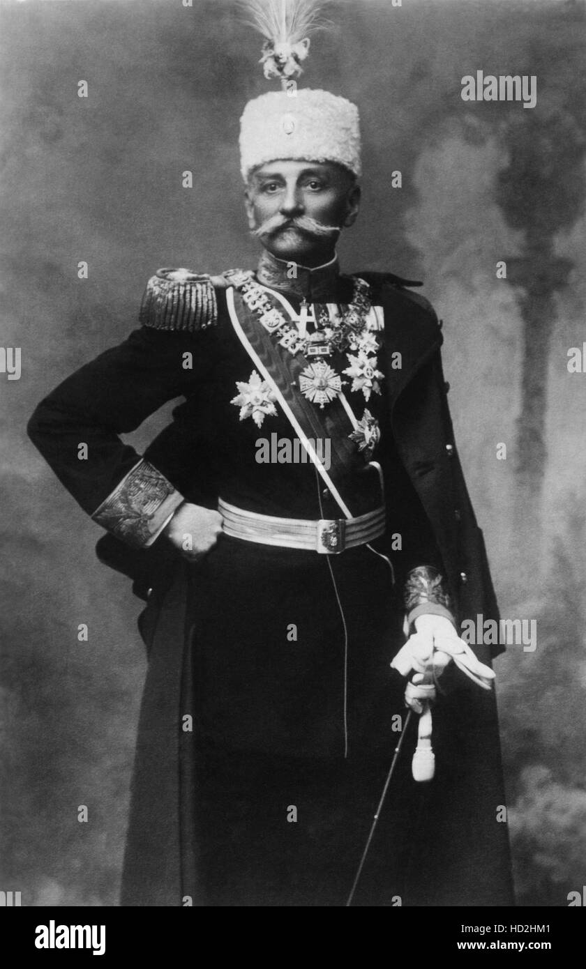 King Peter I of Serbia, Croatia and Slovenia, reigned 1903-1921 Stock ...