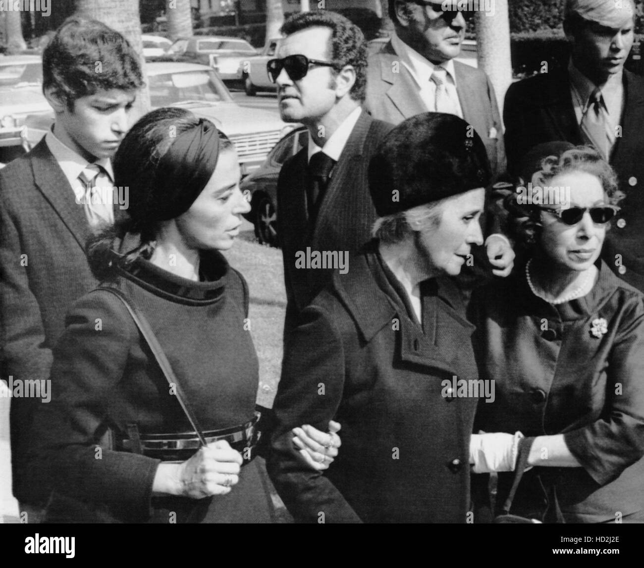 From left, son Perry Damone, sister Marisa Pavan, ex-husband Vic Damone ...