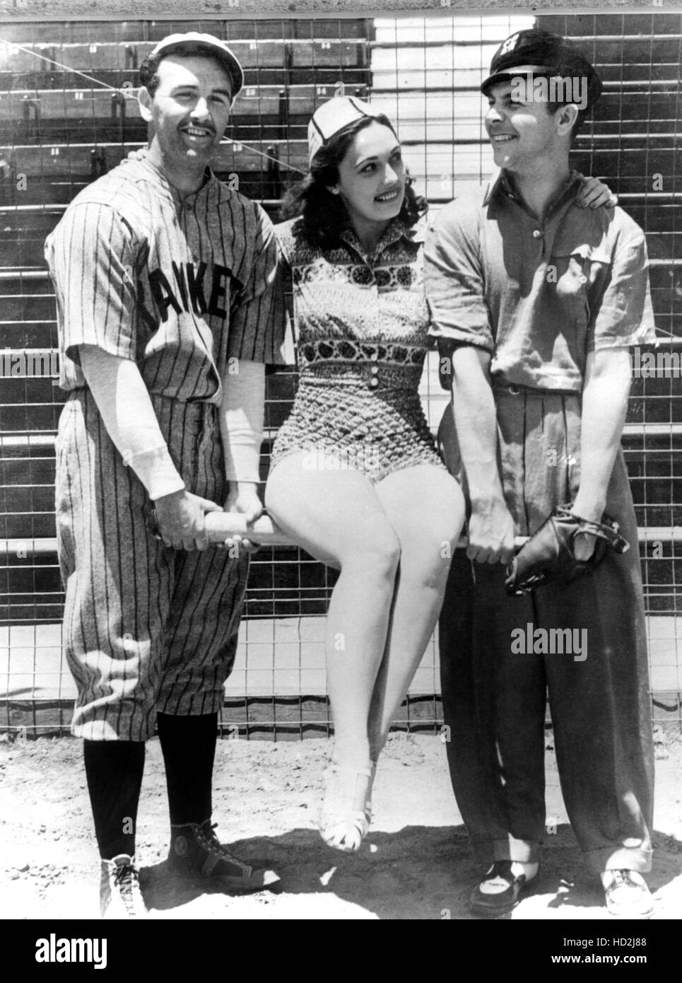 From left: Preston Foster, Claudette Carvey, Dick Powell, during ...