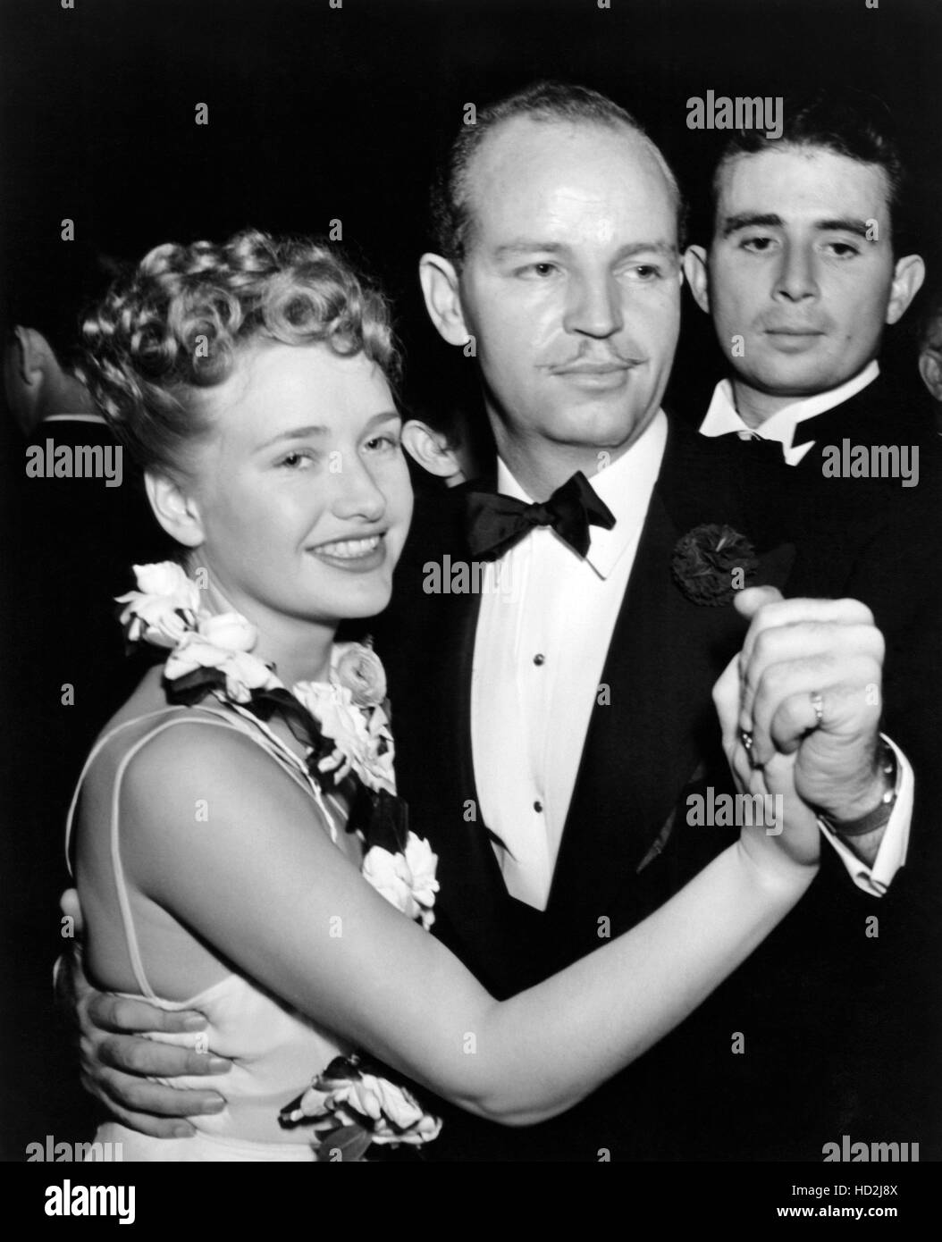 From left: Priscilla Lane dancing at the Biltmore Bowl with fiance ...