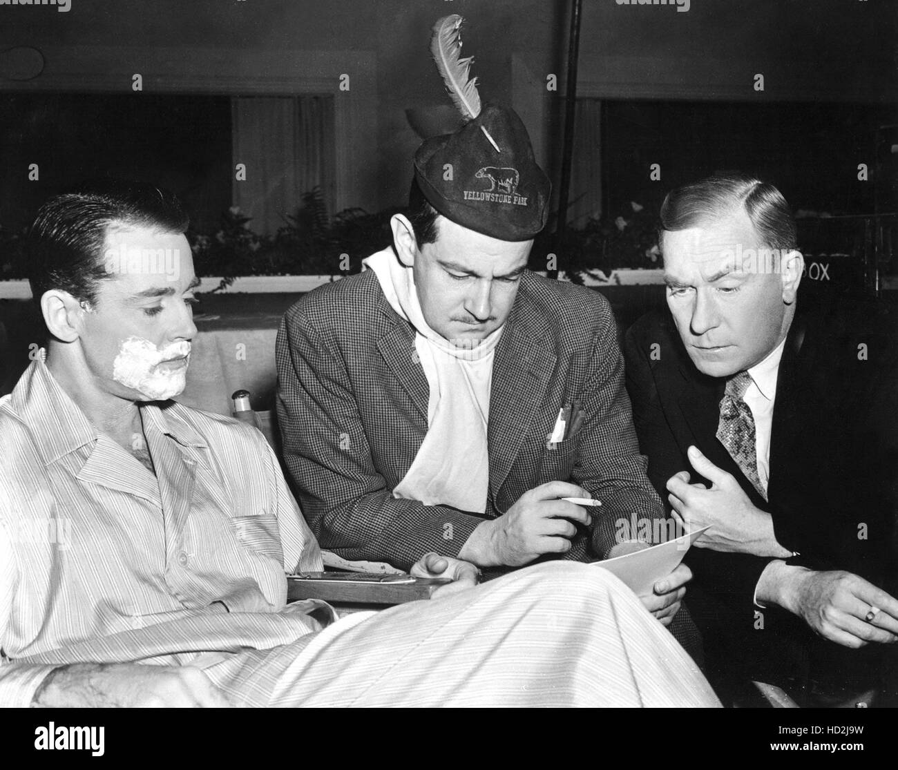 Preston Sturges with Henry Fonda, William Demarest studying the script ...