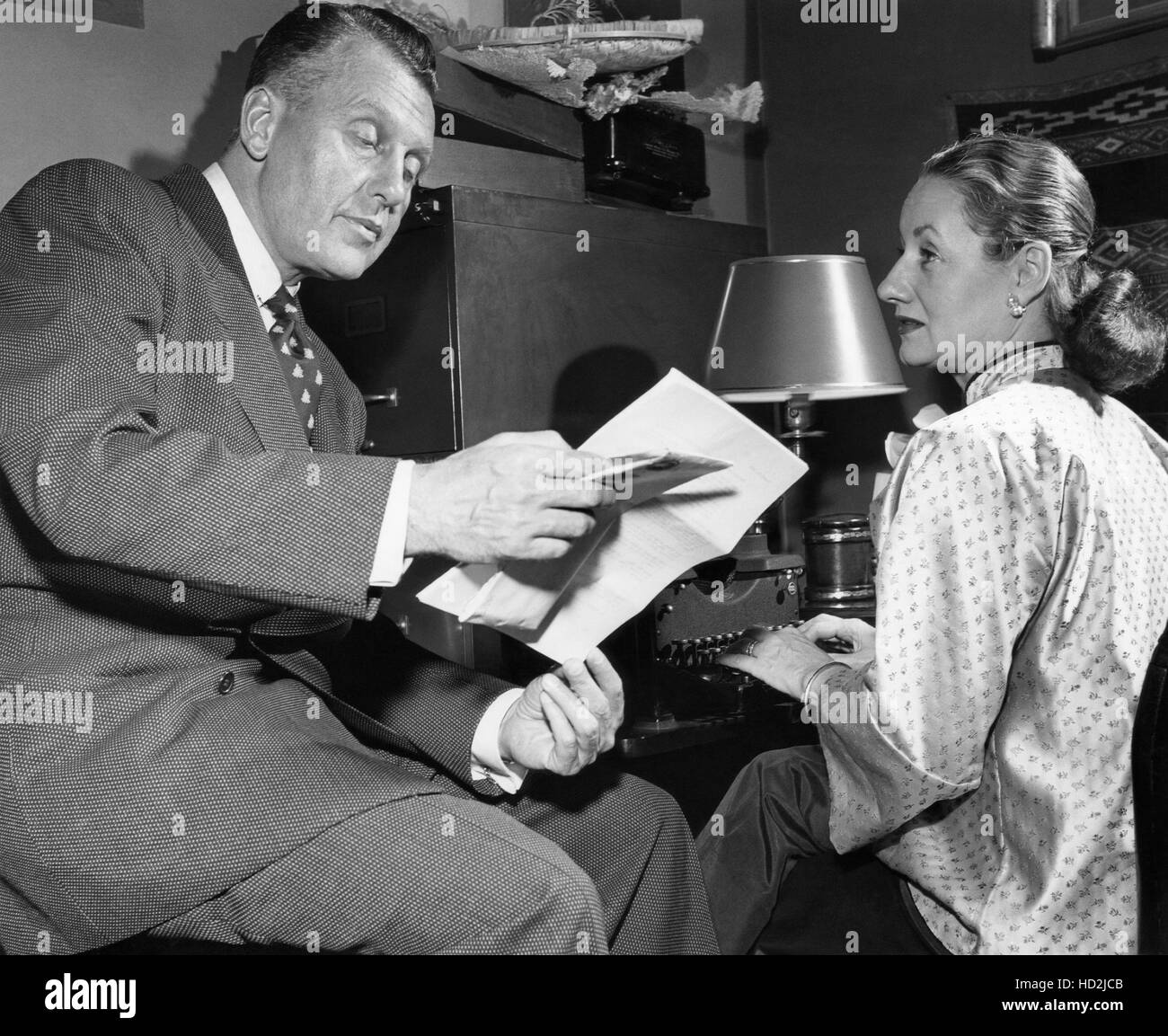 Ralph Bellamy, left, then president of Actors' Equity, and his fourth ...