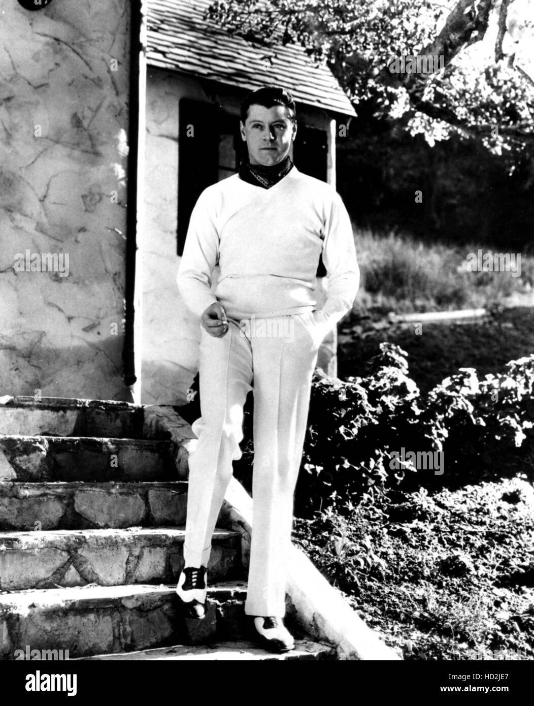 Ralph Forbes poses in front of his Hollywood home, 1933 Stock Photo - Alamy