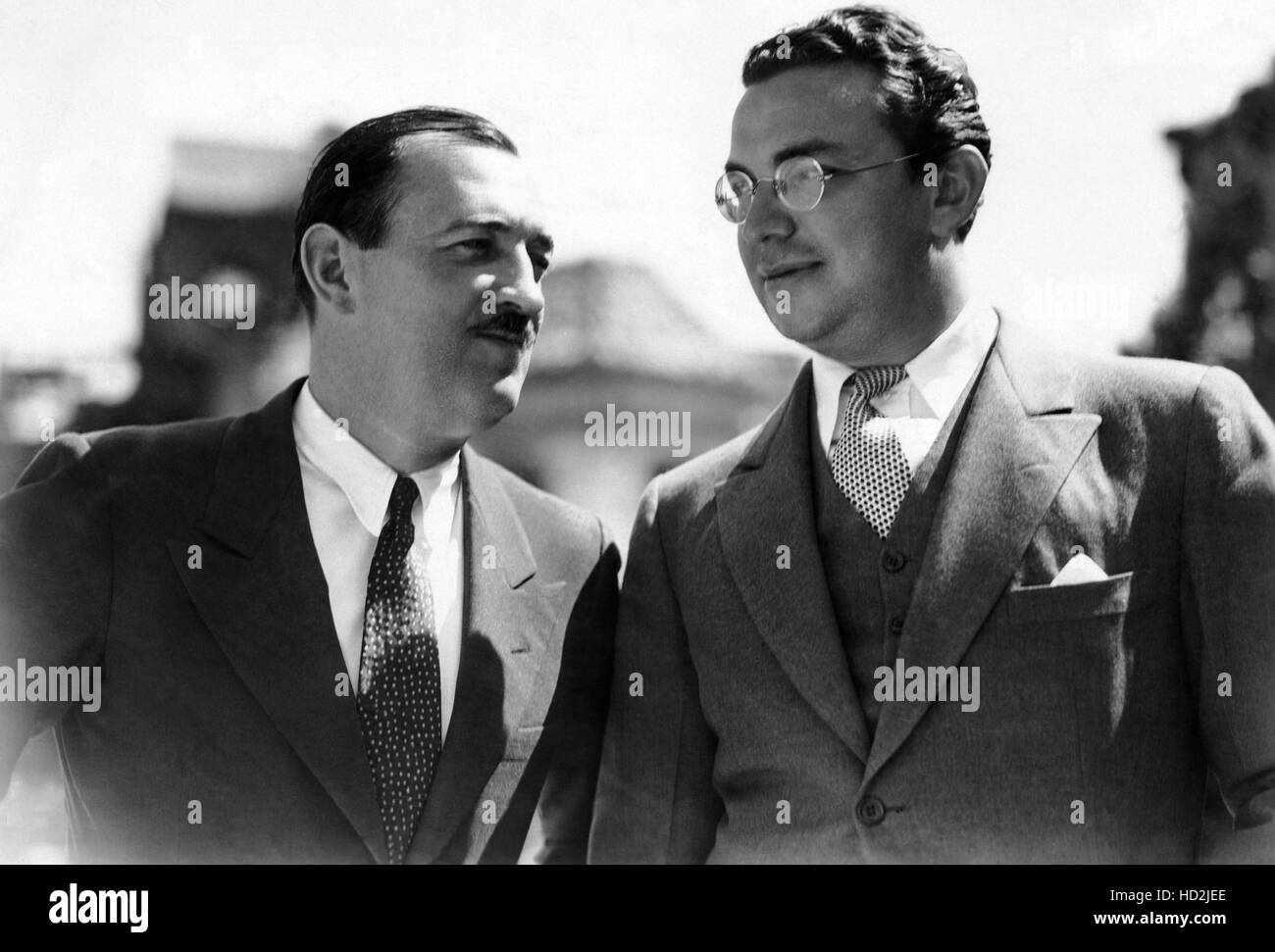 From left: Raymond Griffith, William Goetz, associate producers at 20th ...
