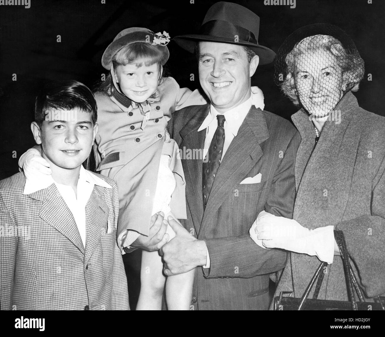 Ray Milland and family in England, 1953 Stock Photo - Alamy
