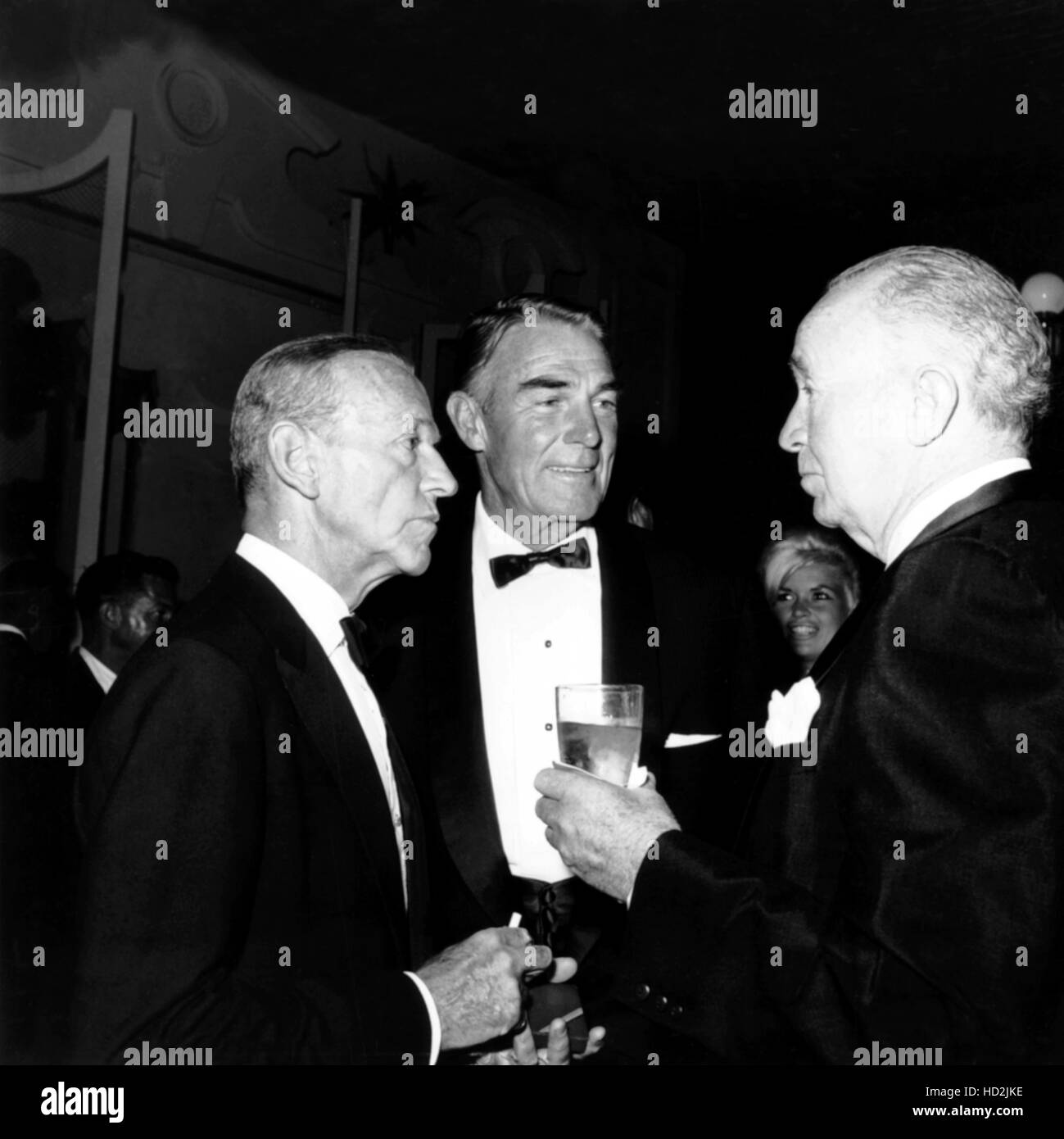 From left, Fred Astaire, Randolph Scott, Jayne Mansfield, (background ...