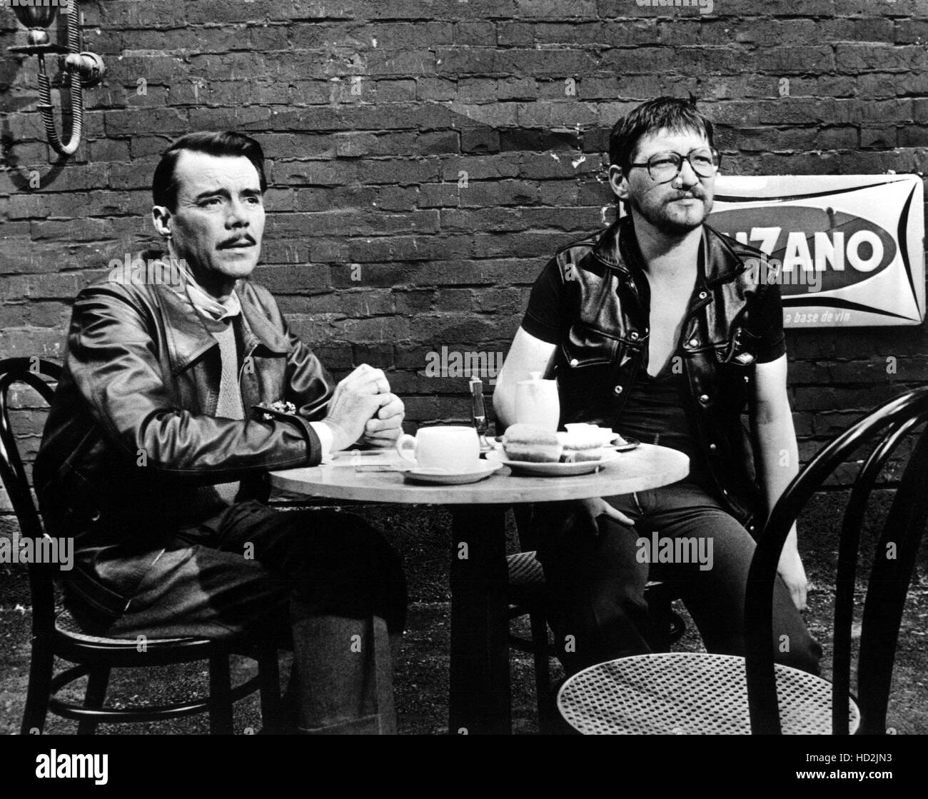 DESPAIR, Dirk Bogarde, Rainer Werner Fassbinder during a break in the ...