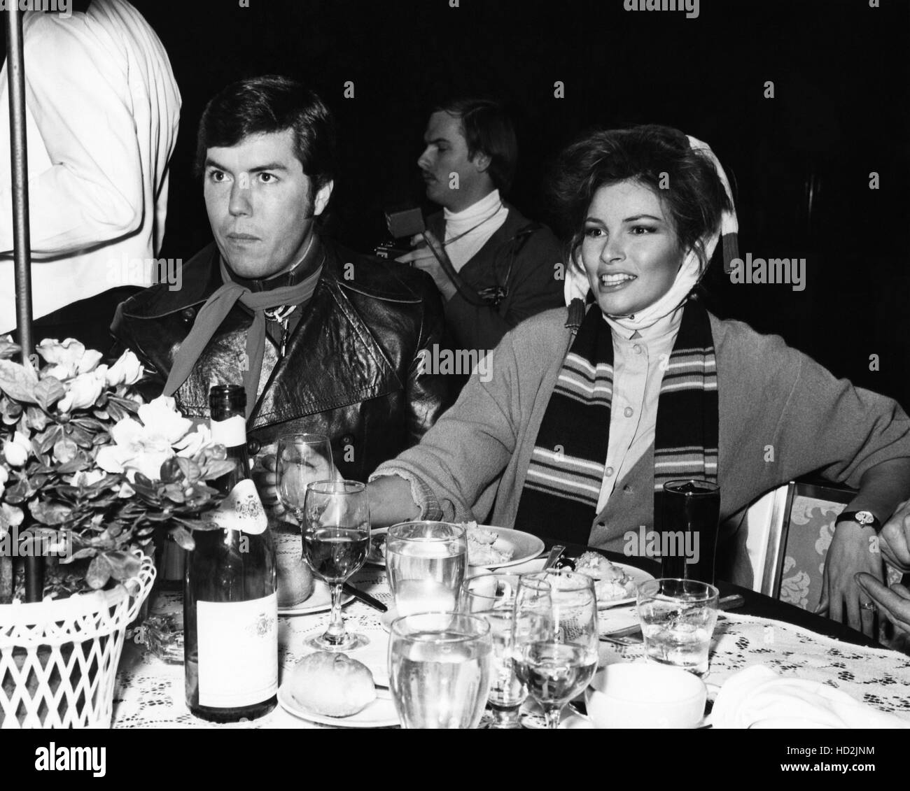 Raquel Welch and her second husband Patrick Curtis, at costume ball ...
