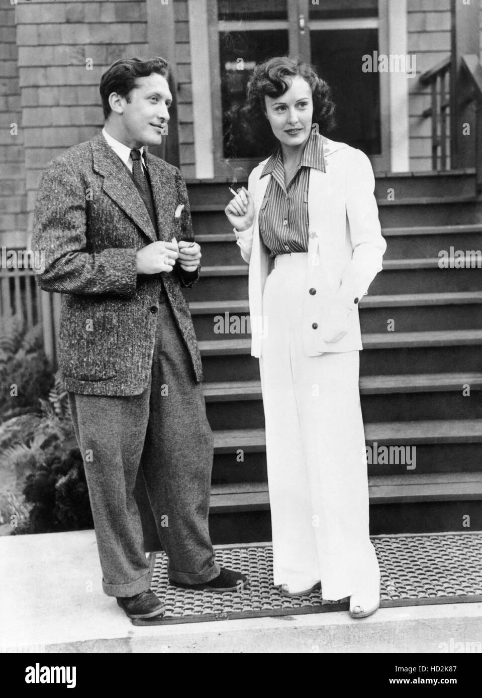 From left, playwright Sidney Kingsley, and his fiancee, actress Madge ...