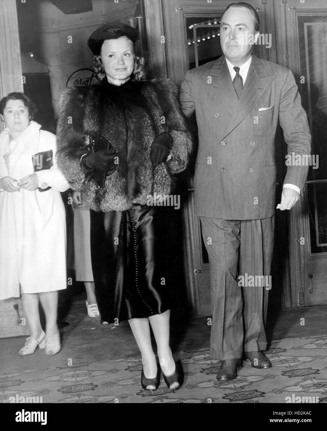 From left: Simone Simon, producer Gene Markey, ca. 1937 Stock Photo - Alamy