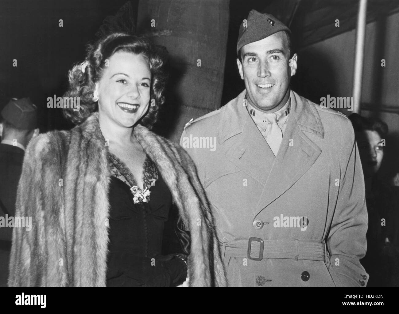 From left: Sonja Henie, Marine Captain Dan Topping attending the ...