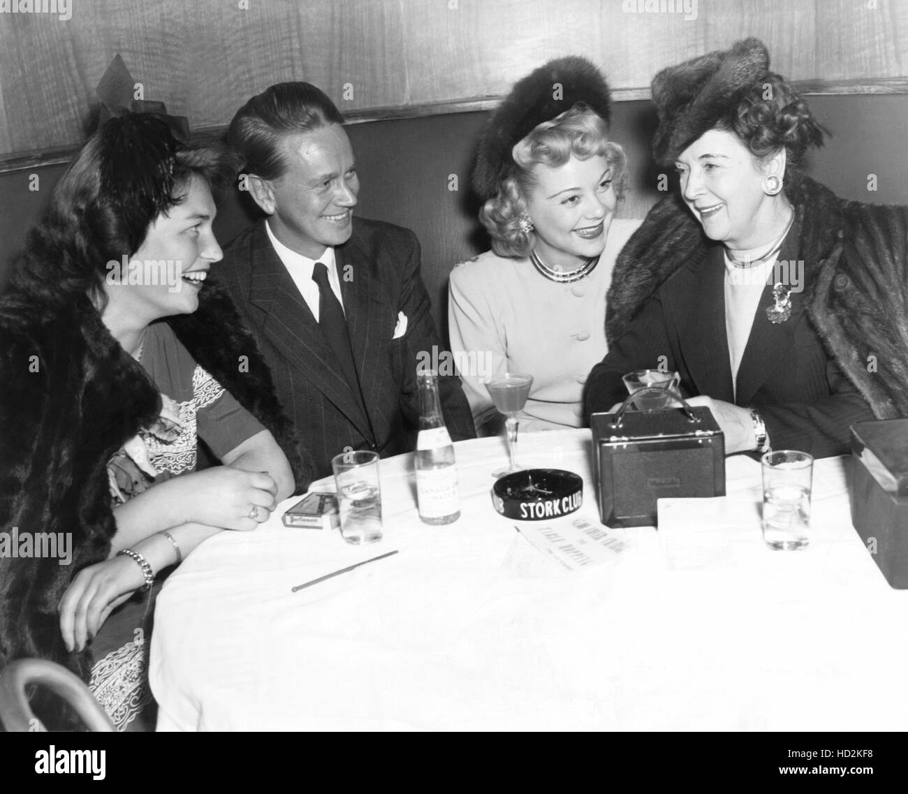 Sonja Henie, center, with her brother, Leif Henie, and his wife, Sally ...