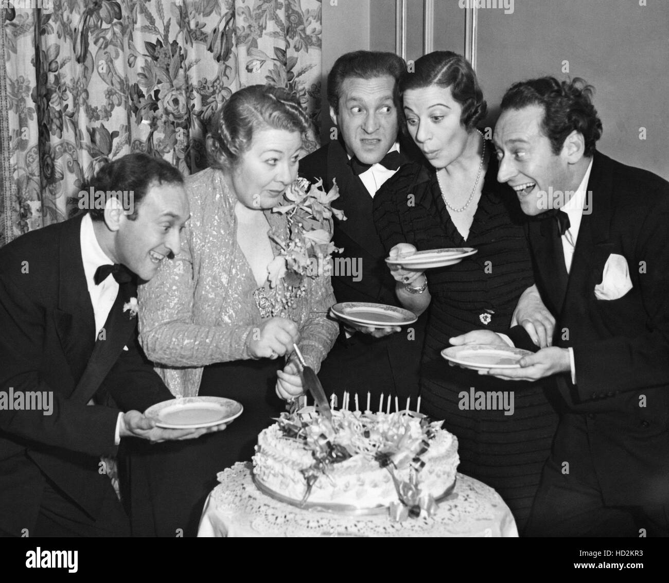 Sophie Tucker, (second from left) with The Ritz Brothers, (from left ...