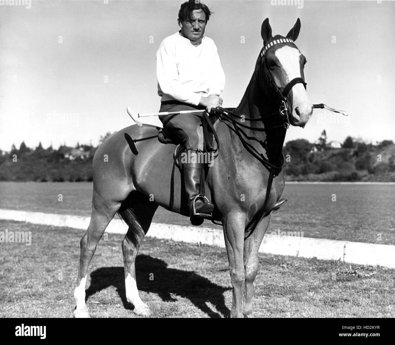 Spencer Tracy at the Riviera polo field, 1935 Stock Photo - Alamy