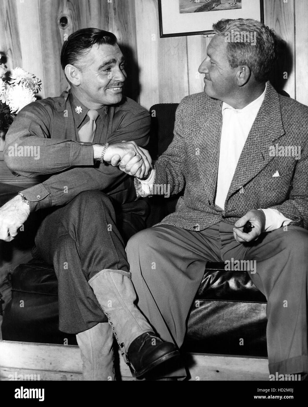 HOMECOMING, Clark Gable visited by Spencer Tracy in his dressing room ...