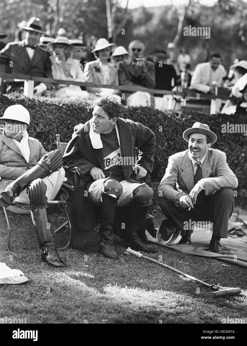 From left: John Brandeis, Spencer Tracy, Walt Disney between chuckers ...