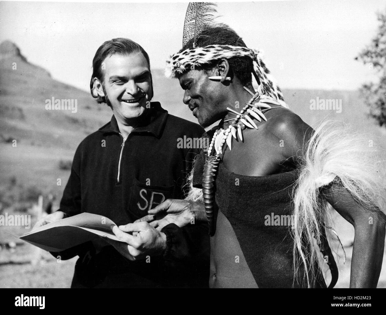 ZULU, Stanley Baker (left), on set, 1964 Stock Photo - Alamy