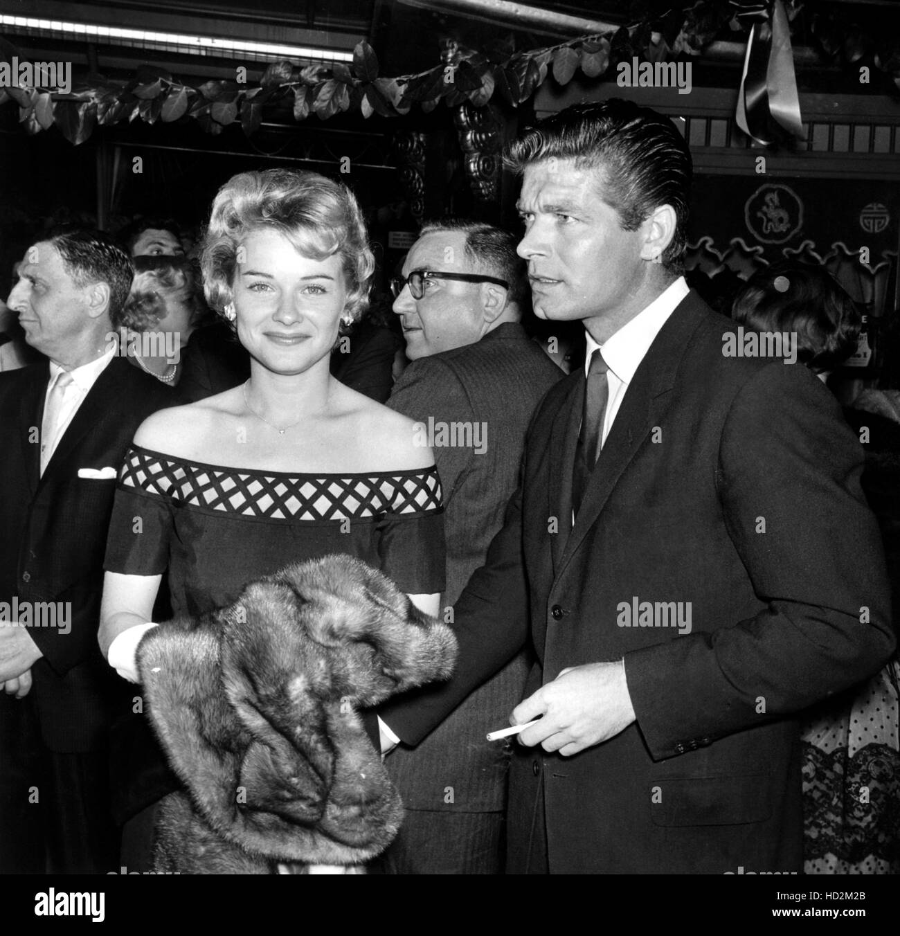From left, Hope Lange, Stephen Boyd, at a charity benefit, May 1961 ...