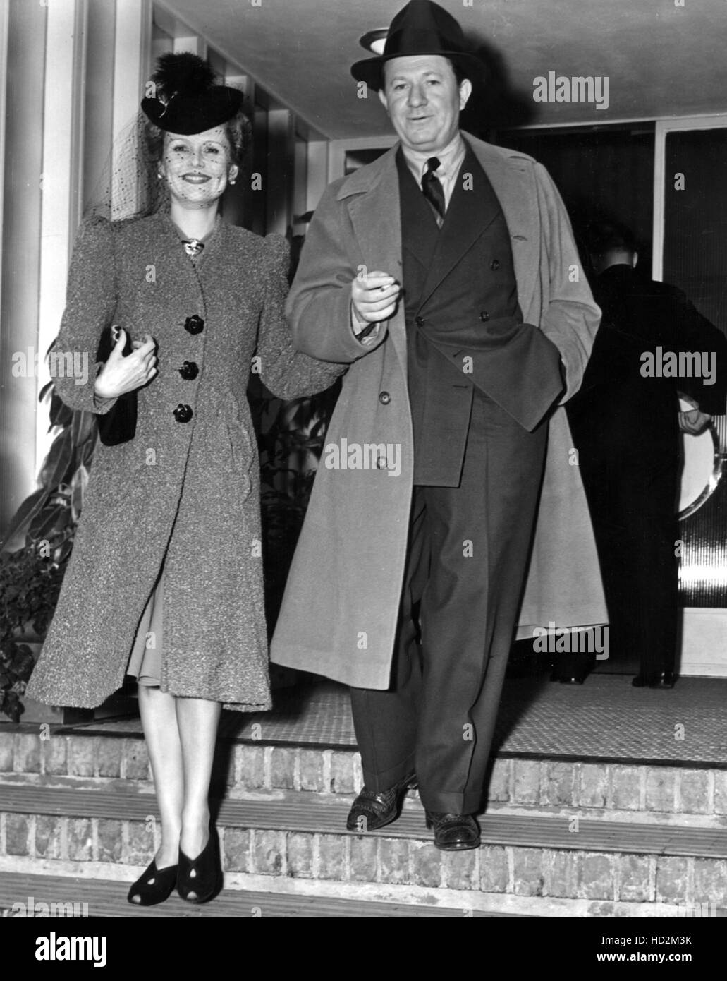 JUNE COLLYER and husband STUART ERWIN at Ciro's, c. 1940s Stock Photo ...