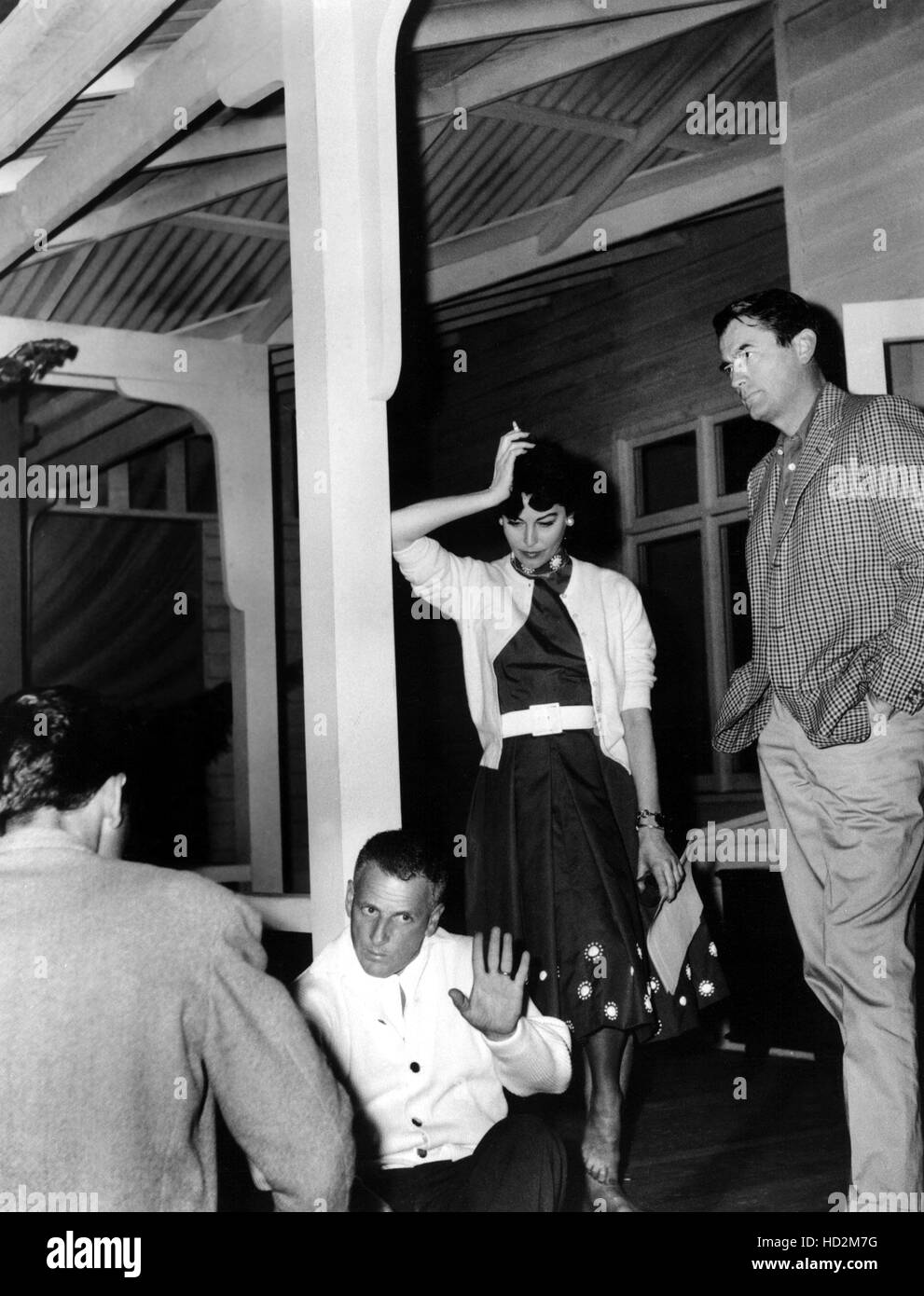ON THE BEACH, STANLEY KRAMER directs AVA GARDNER and GREGORY PECK ...