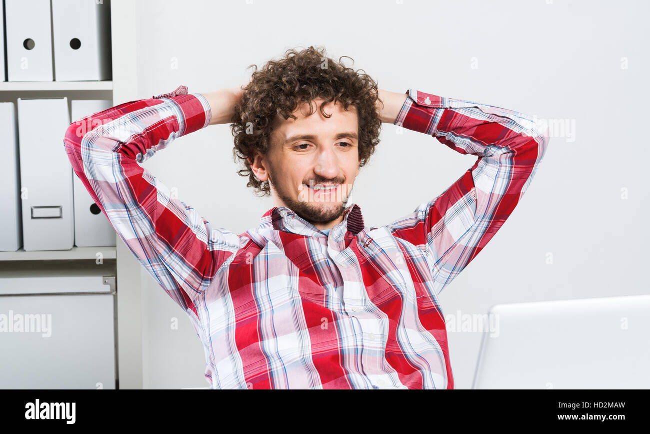 Man taking a break Stock Photo - Alamy