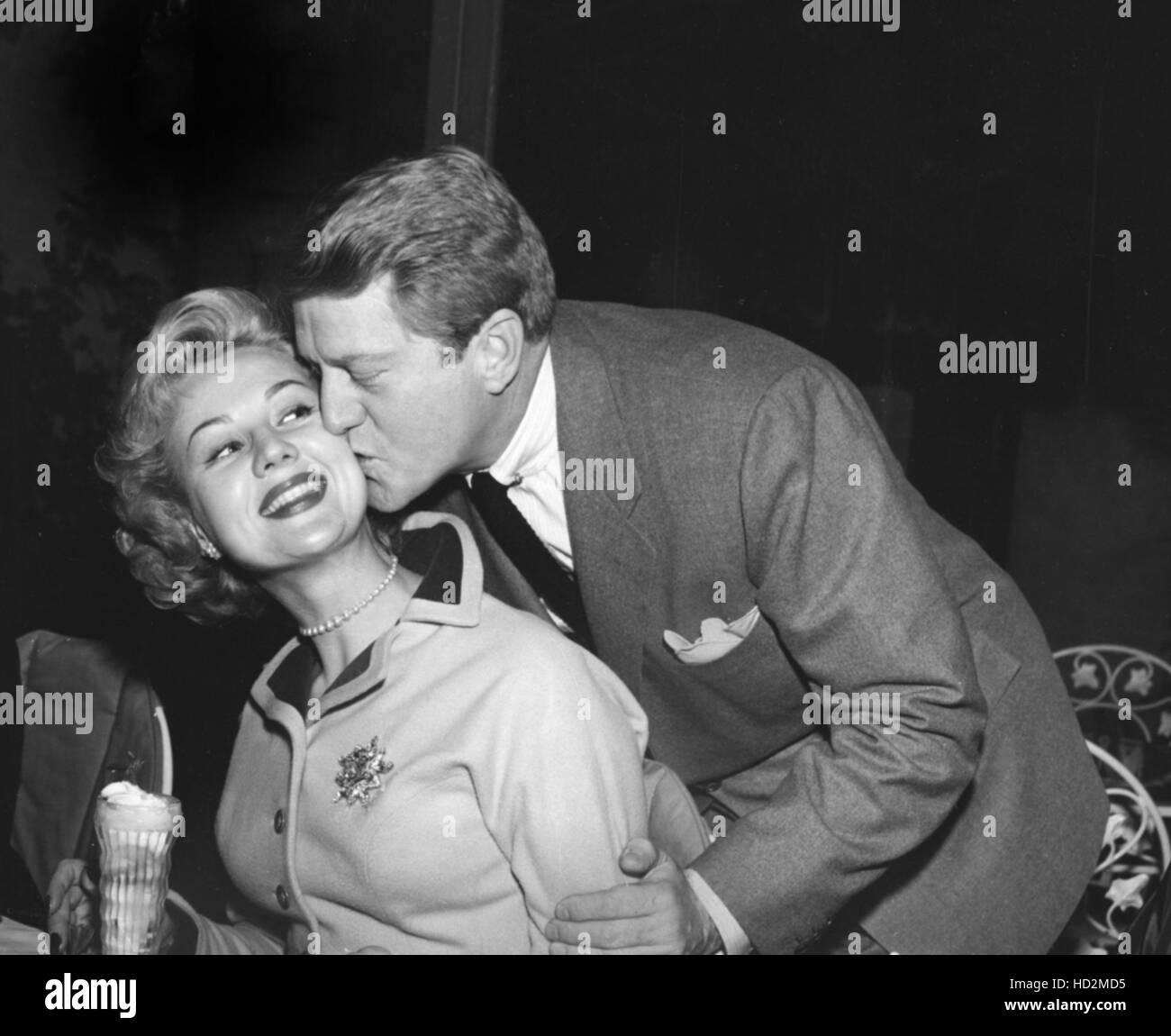 Virginia Mayo with husband Michael O'Shea at birthday celebration ca ...