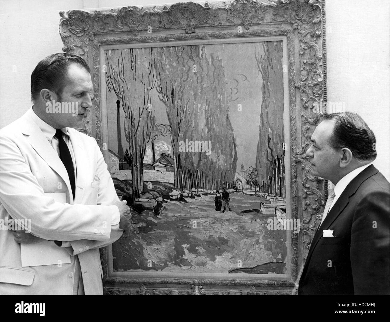 Fellow art collectors VINCENT PRICE and EDWARD G. ROBINSON at an L.A ...