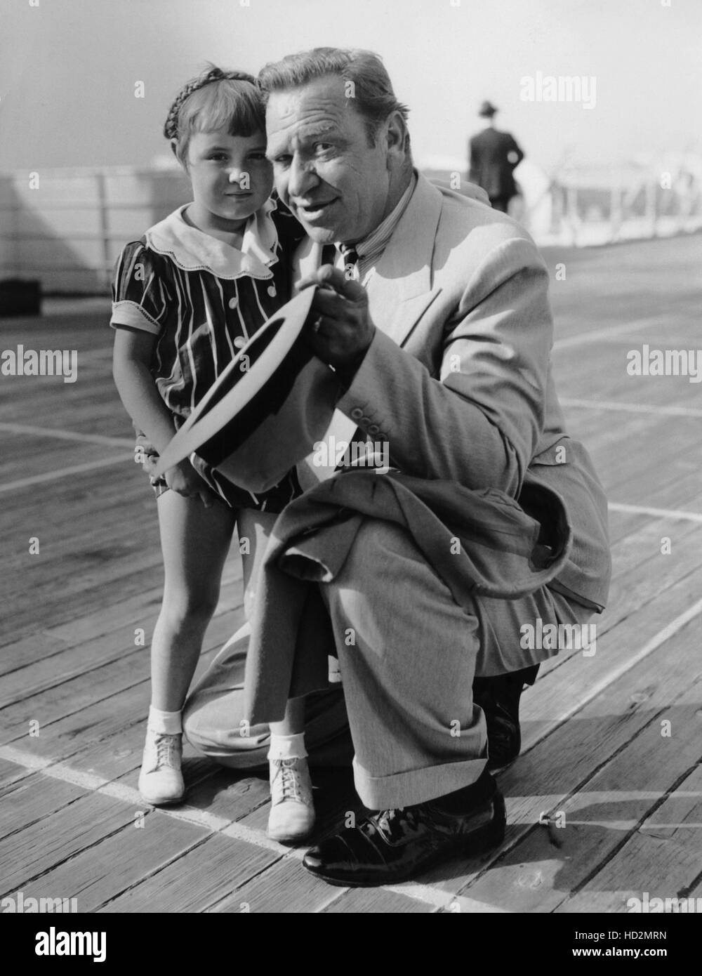 Wallace Beery and his daughter, Carol Ann Beery, 1935 Stock Photo - Alamy
