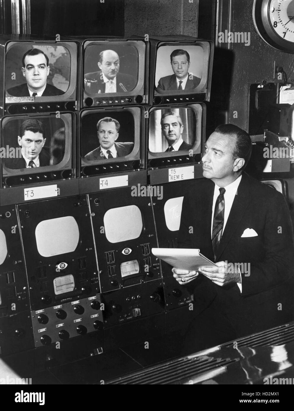 Walter Cronkite, and CBS News correspondents, 1961 Stock Photo - Alamy