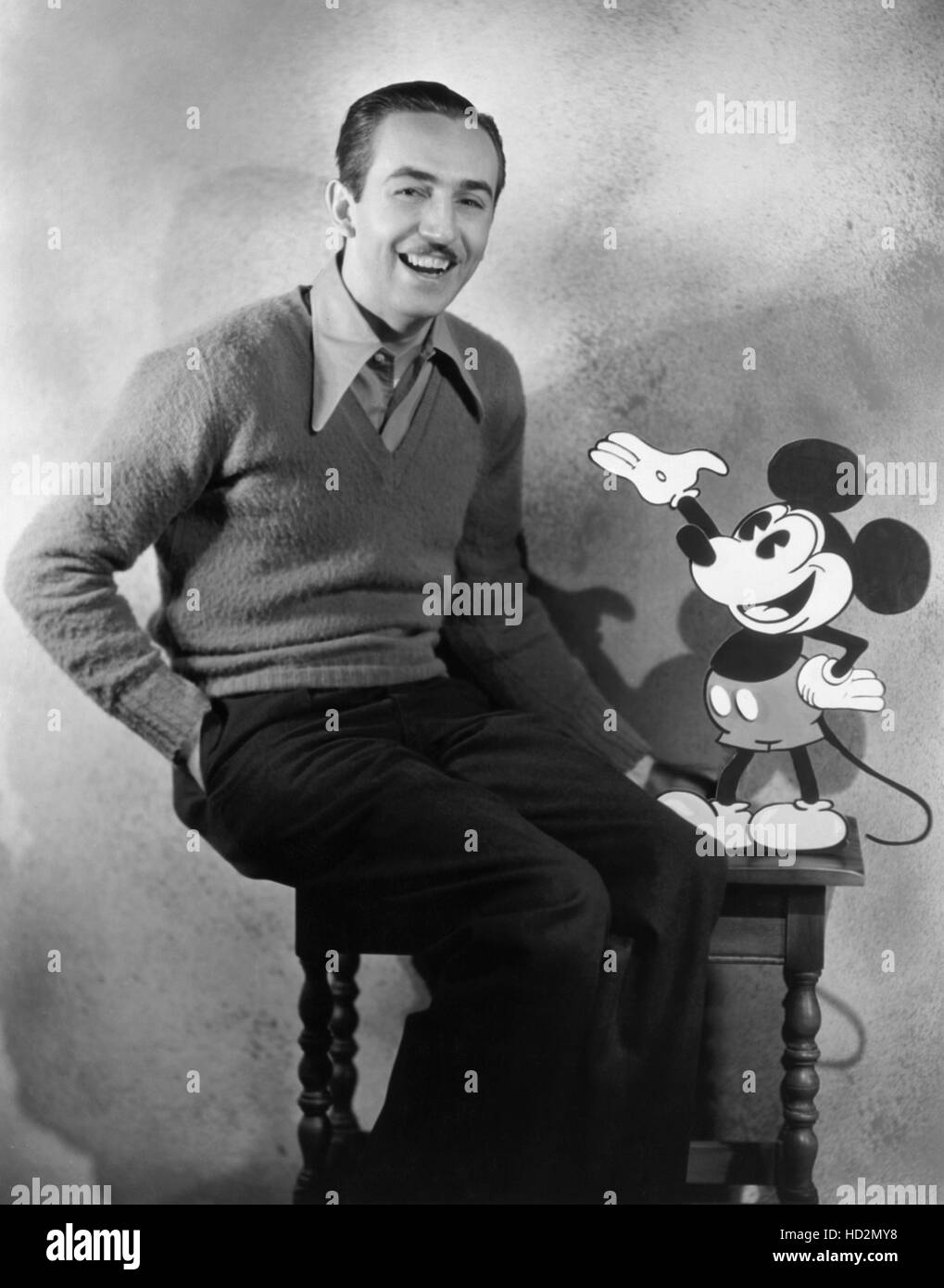 Walt Disney with Mickey Mouse, photograph by Clarence Sinclair Bull ...