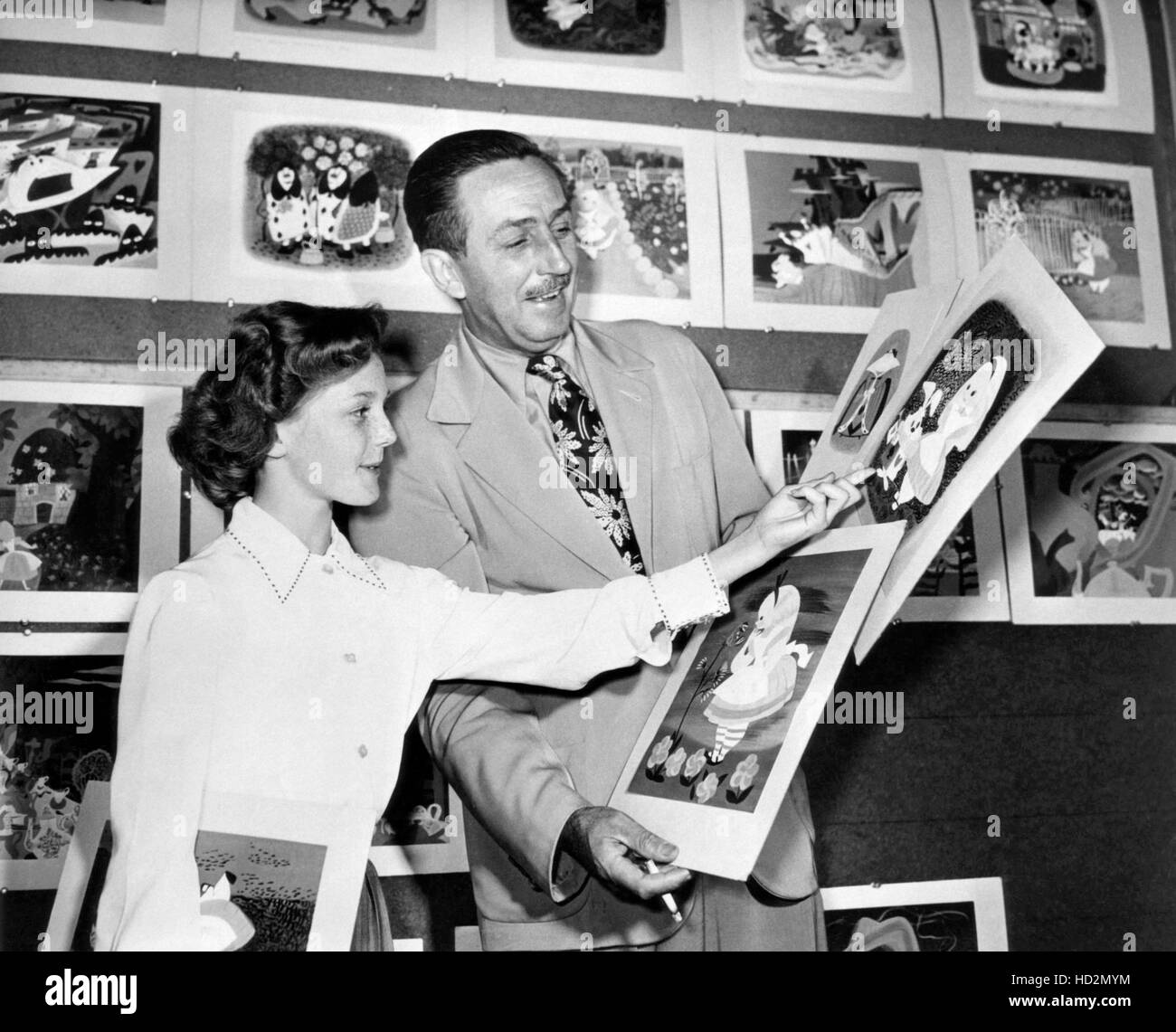 ALICE IN WONDERLAND, Walt Disney with Kathryn Beaumont, the voice of ...