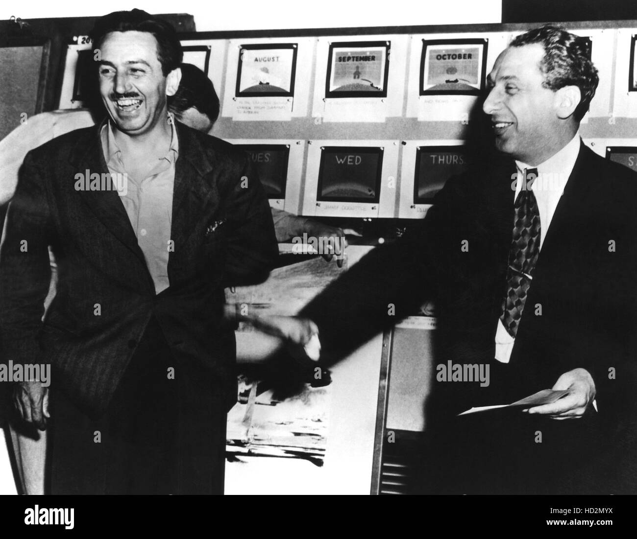 Walt Disney, Major Alexander P. de Seversky, at Disney Studios, 1943 ...