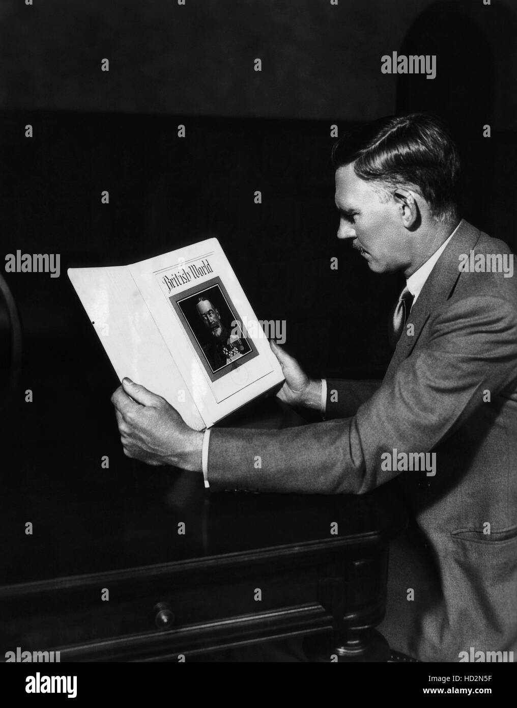 Walter Huston at Gaumont British Studios on-set of RHODES OF AFRICA ...