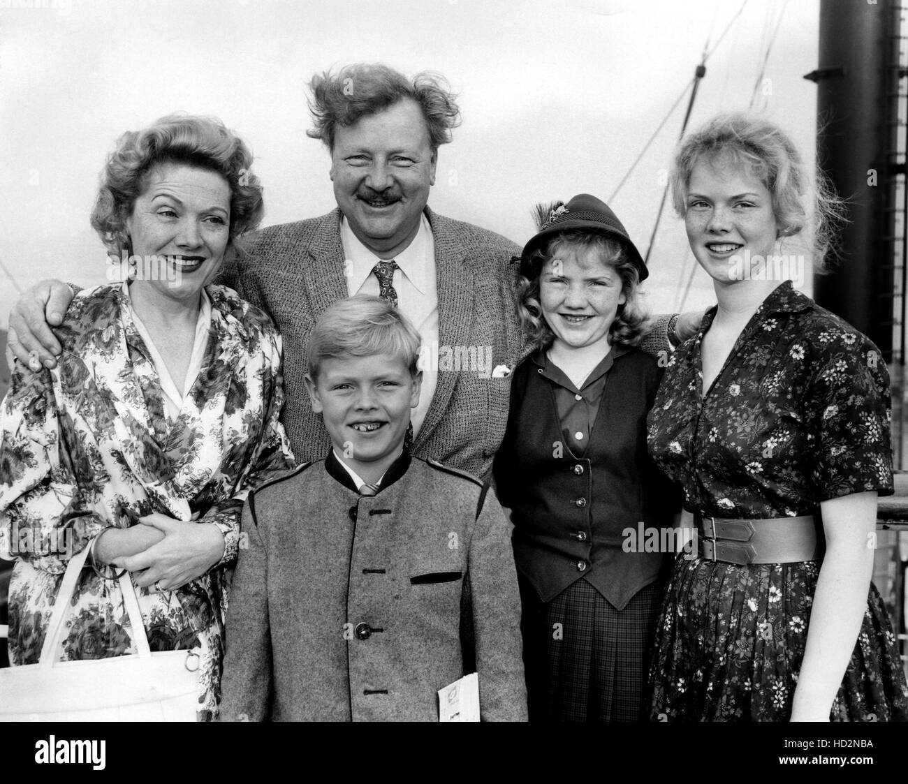 Front to back: Leo Slezak, Johanna Slezak, Walter Slezak, Erika Slezak ...