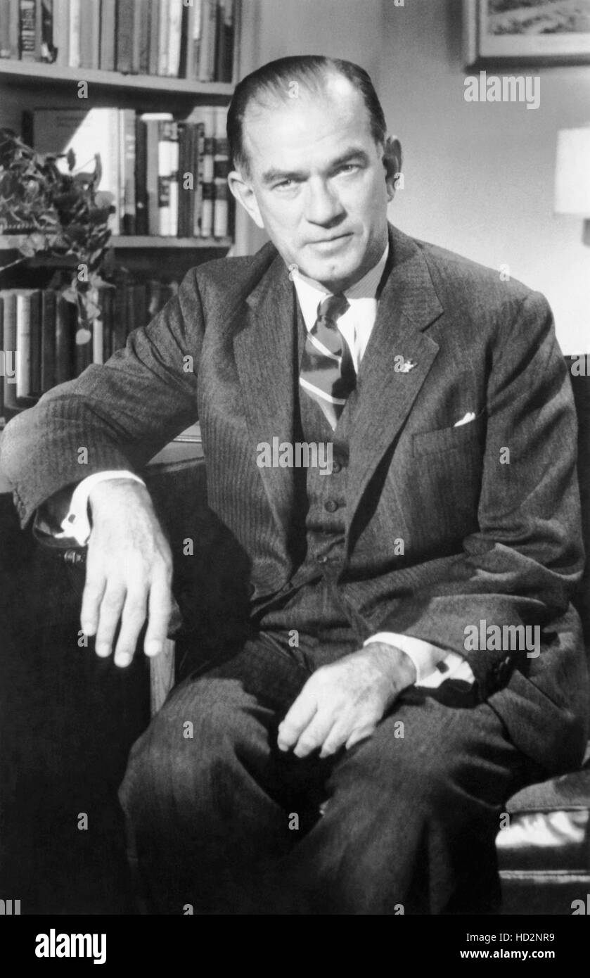 Arkansas Senator (from 1945-74) J. William Fulbright, ca. 1960 Stock ...