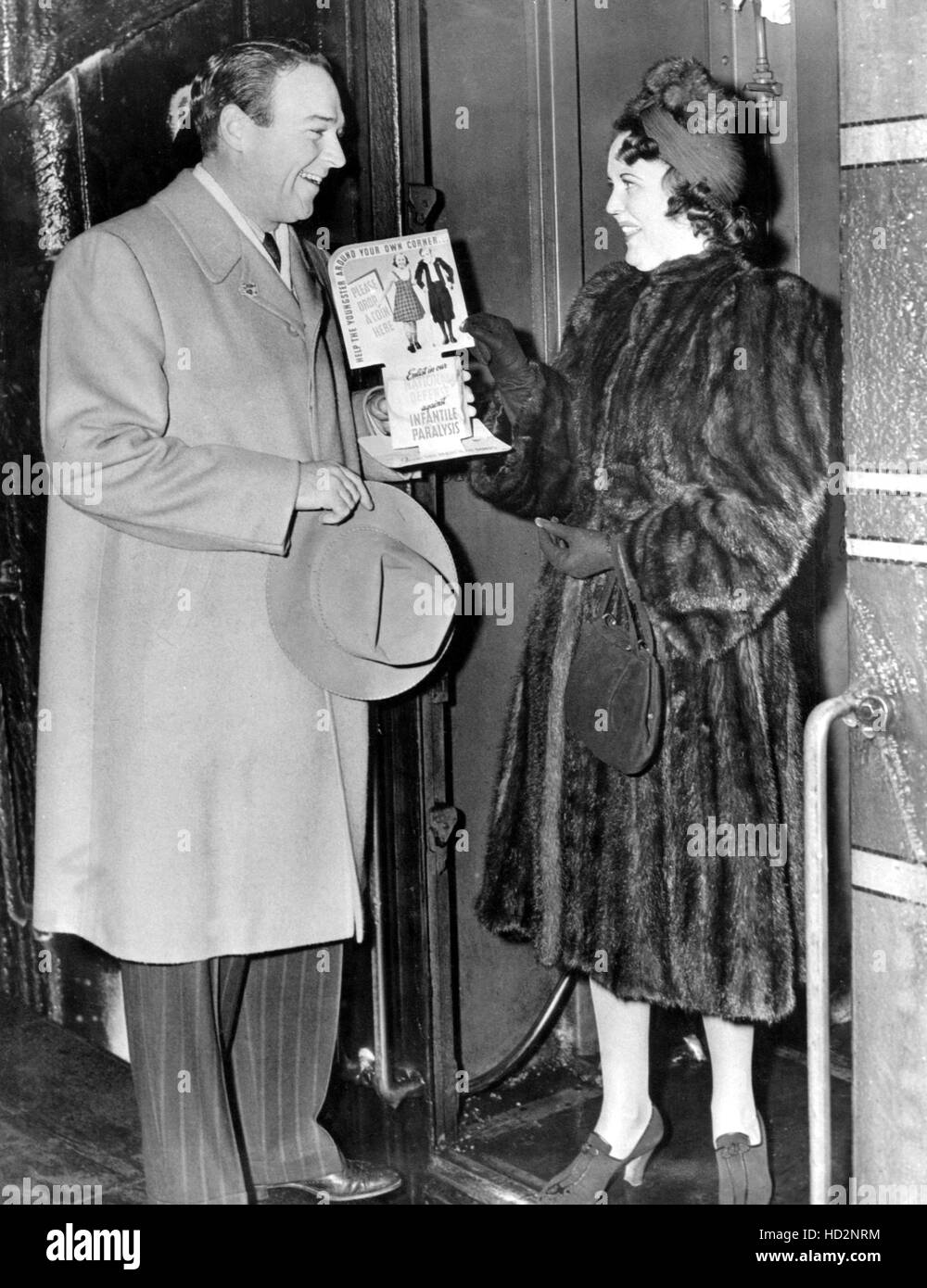 From left: William Gargan and wife, Mary Gargan collecting dimes for ...