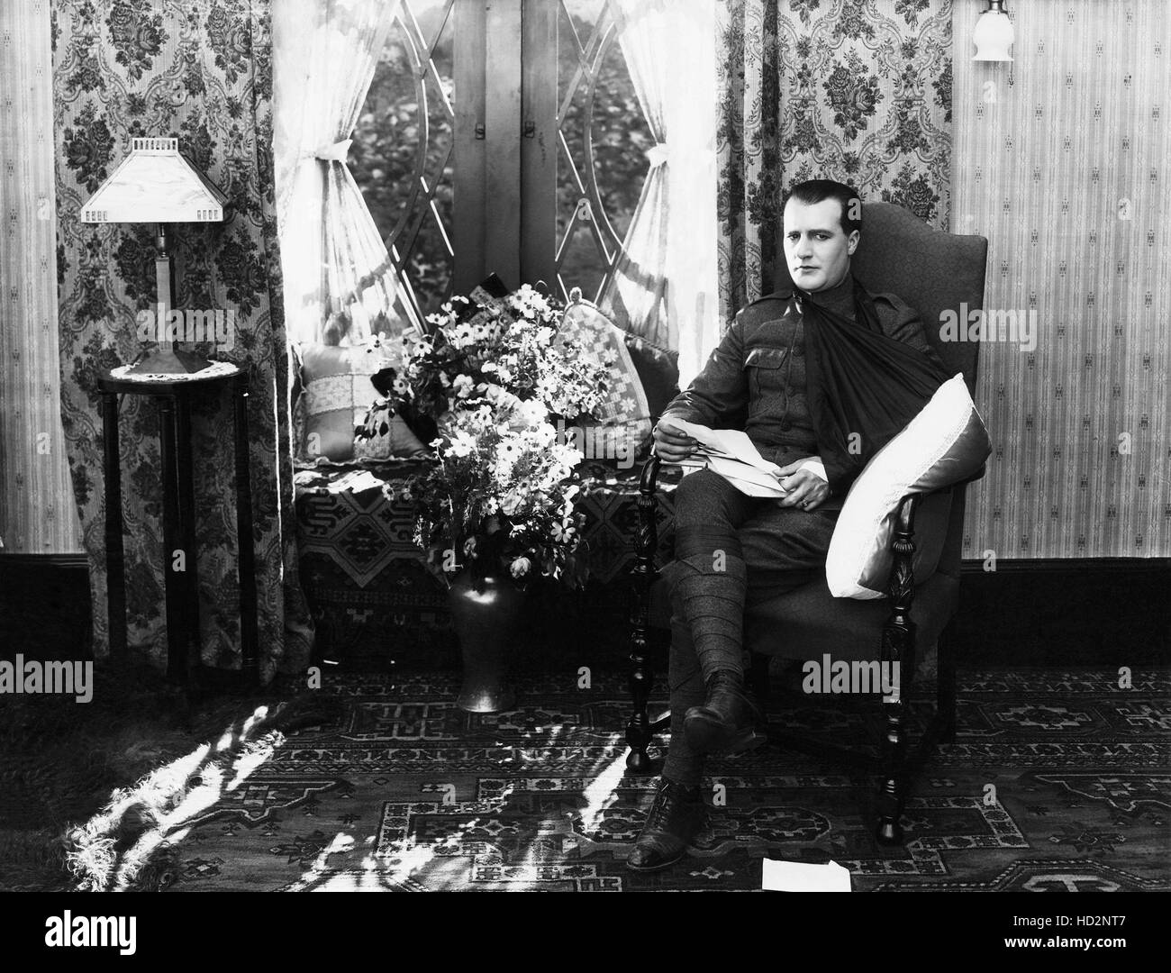 Silent movie actor William Garwood at home, 1915 Stock Photo - Alamy
