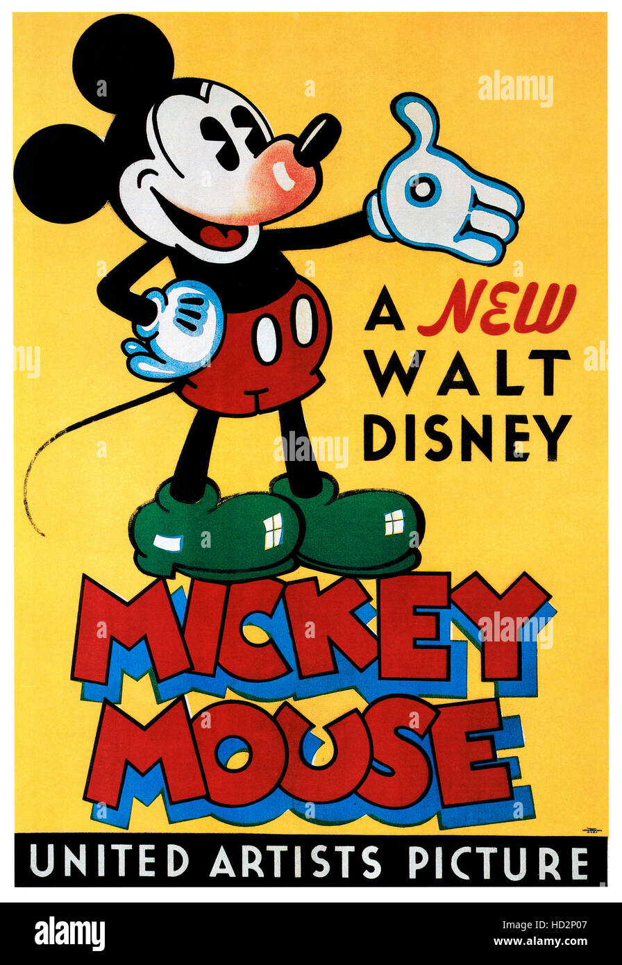Mickey Mouse on 1932 poster art Stock Photo - Alamy