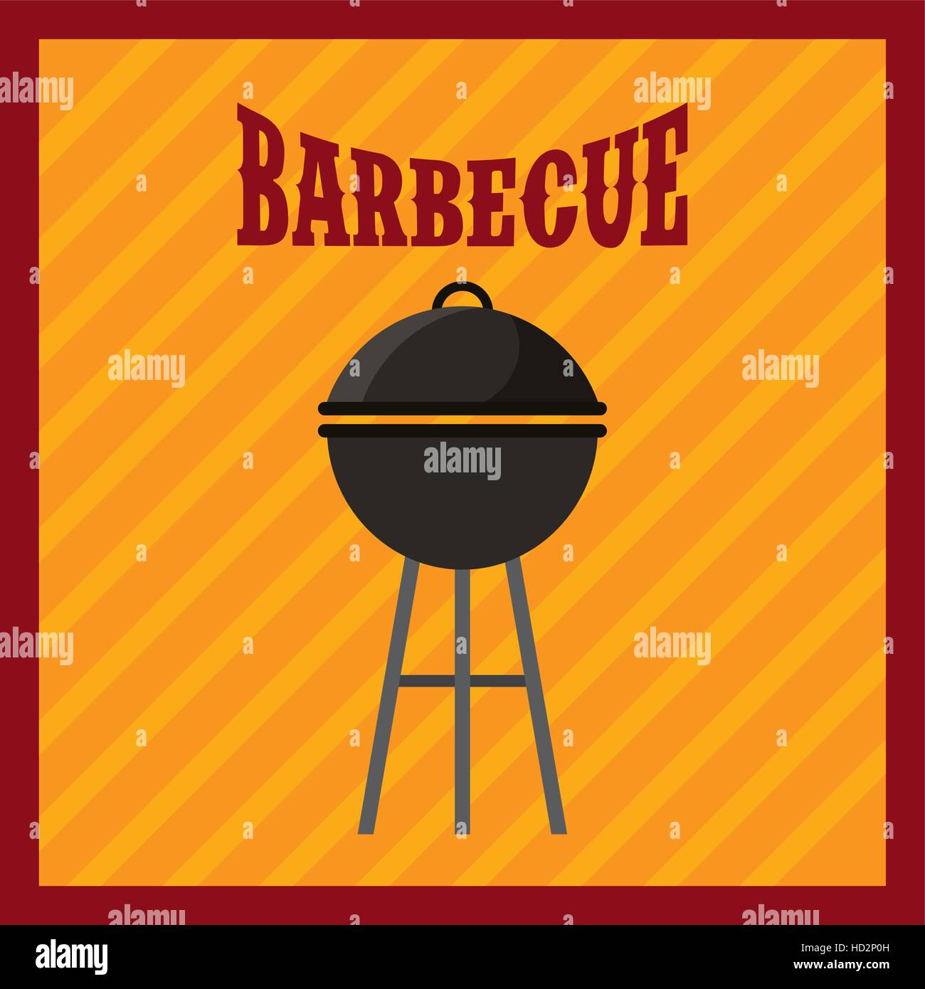 Barbecued barbecuing Stock Vector Images - Alamy