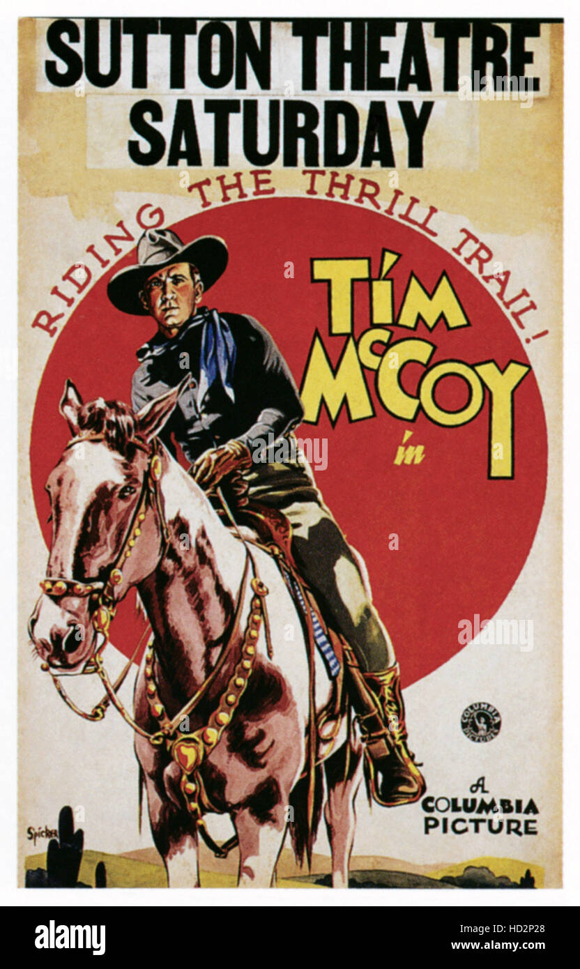Tim McCoy on 1934 window card Stock Photo - Alamy