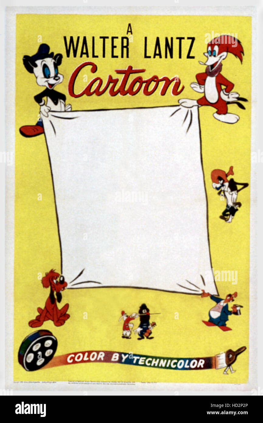 Walter Lantz cartoon poster featuring clockwise from top left: Andy ...