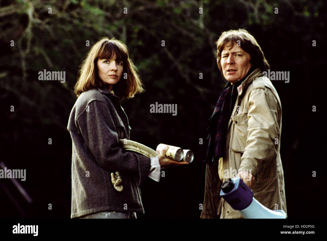 Alan Parker with Diane Keaton on the set of SHOOT THE MOON, 1982 Stock ...