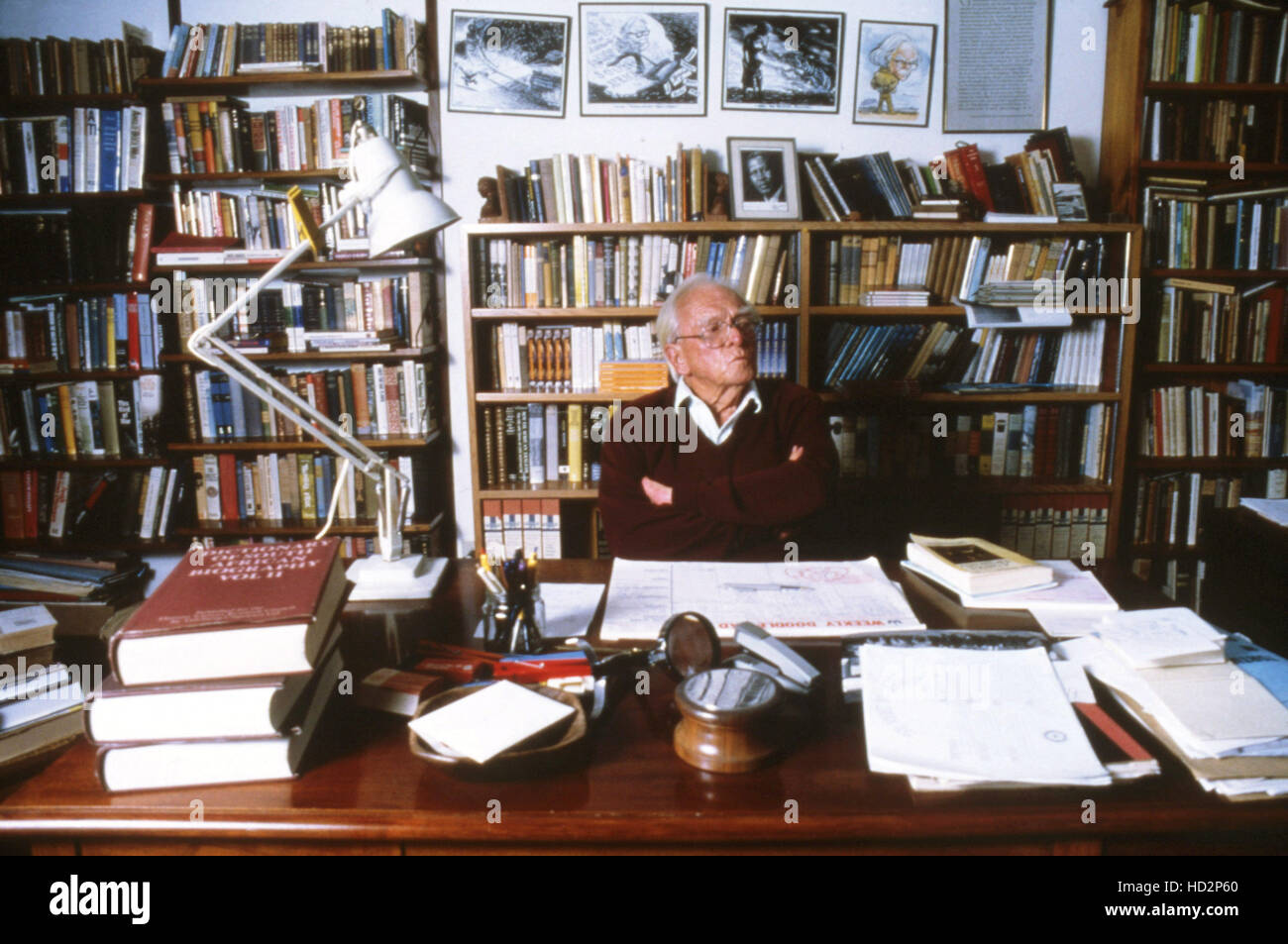 Eighty-four year old author Alan Paton in his office, Zululand, South ...