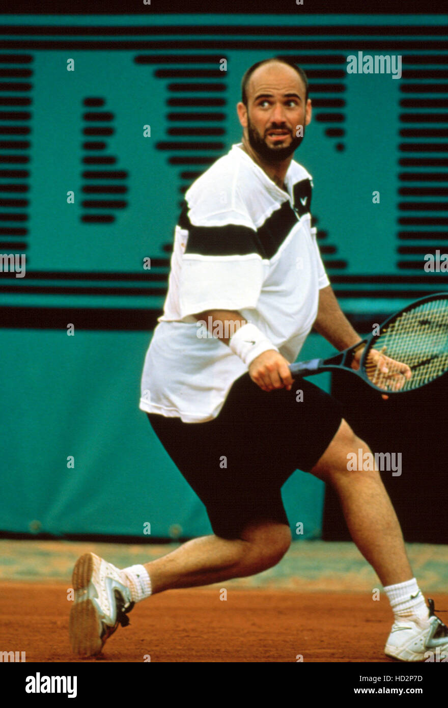 ANDRE AGASSI, French Open, television. (no date available Stock Photo ...