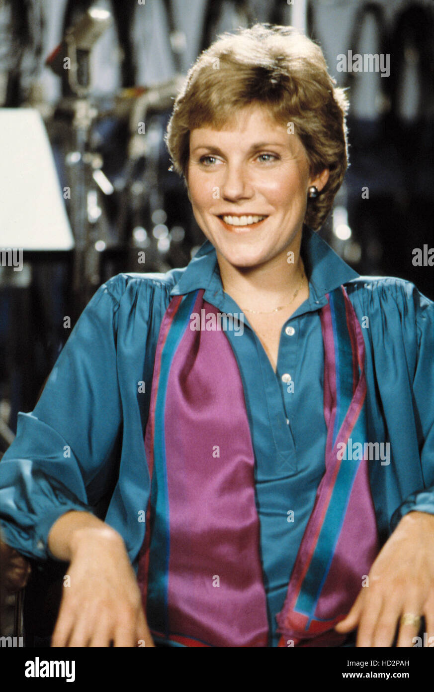 ANNE MURRAY, during a TV interview, c. early 1980s Stock Photo - Alamy