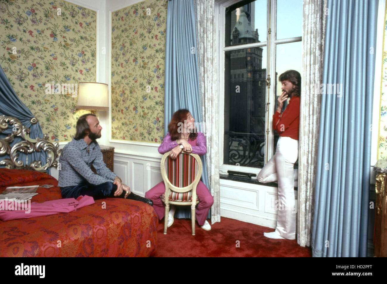 The Bee Gees, (Maurice Gibb, Robin Gibb, Barry Gibb), 1979, photo ...