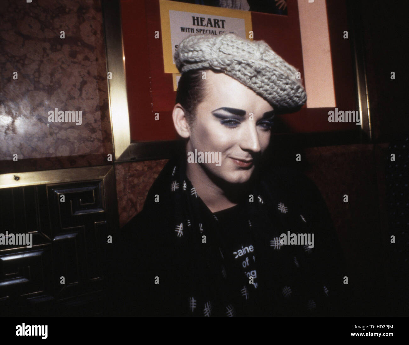 Boy George backstage at Radio City Music Hall, New York, circa 1980s ...